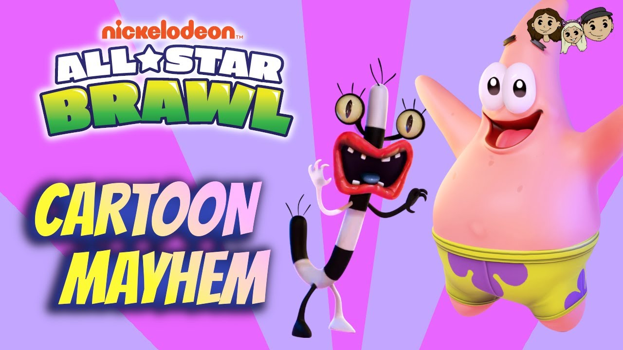 Nickelodeon All-Star Brawl Gameplay #1 : CARTOON MAYHEM | 3 Player ...