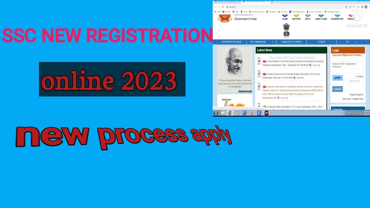 ssc new regitration video 2023 | ssc online new registration process ...