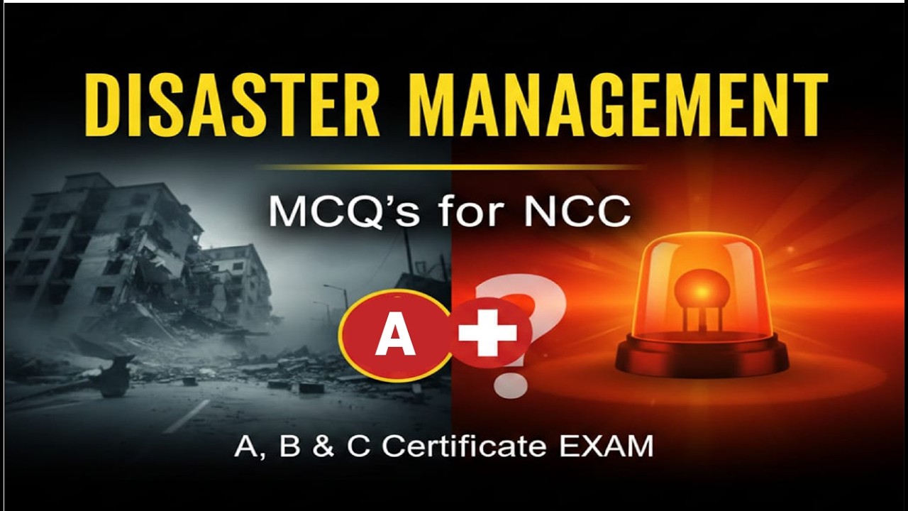 Disaster Management mcq's question for Ncc - YouTube