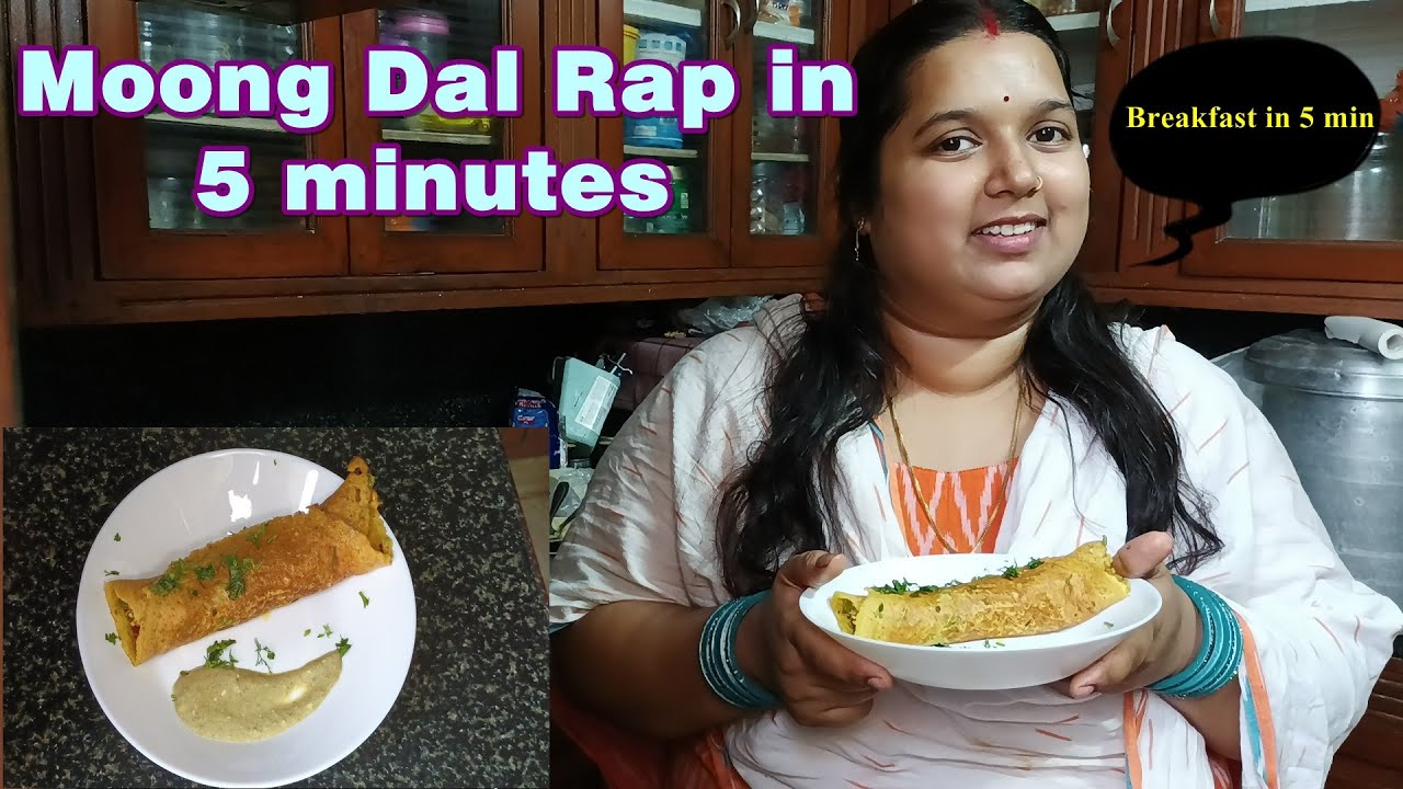 Breakfast recipe in 5 min / Moong dal rap with paneer - YouTube