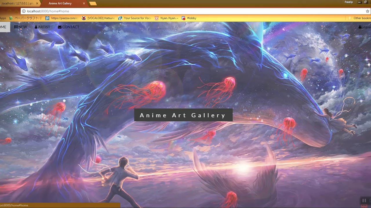 Final project Web Technology Anime Art Gallery - YouTube