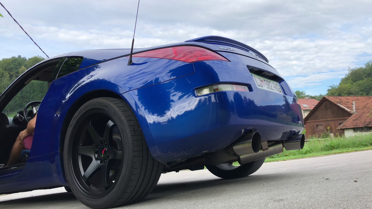 Nissan 350Z HKS + x-pipe Cold Start - YouTube