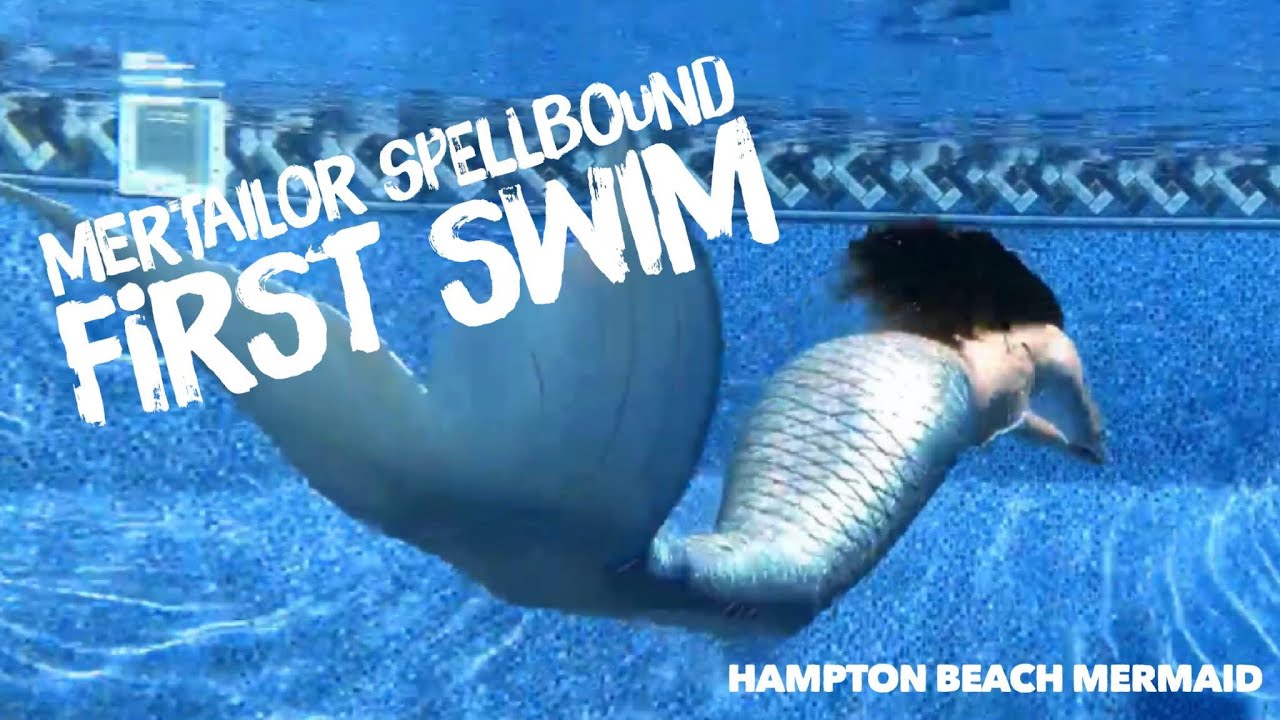 First Swim in Mertailor Spellbound Tail - Hampton Beach Mermaid - YouTube