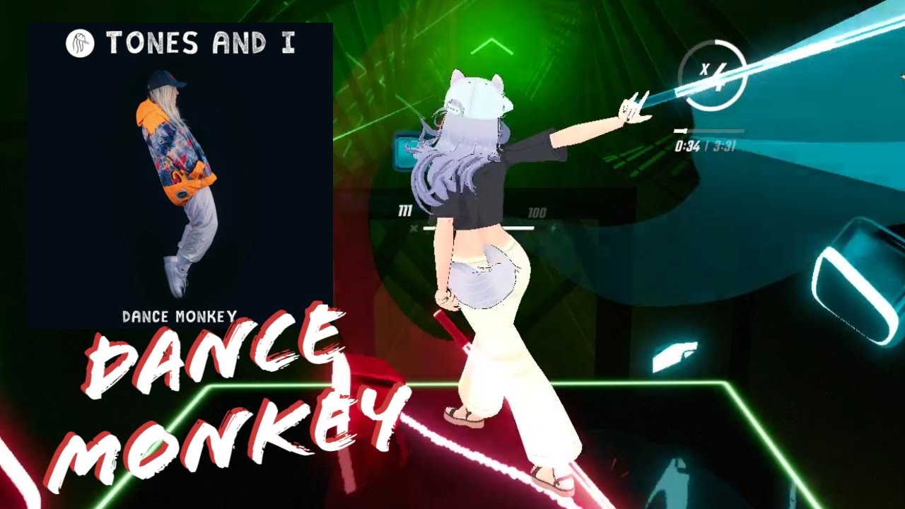 [Beat Saber] Dancing to Dance Monkey [Full Body Tracking] - YouTube