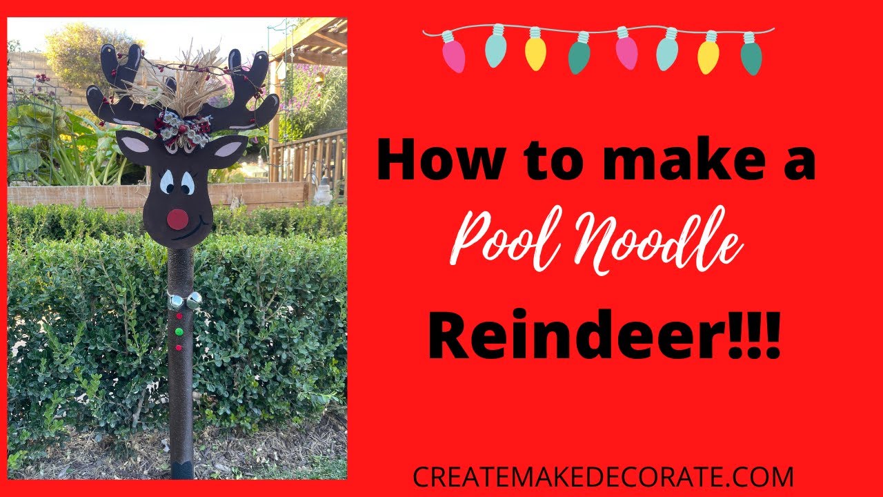 POOL NOODLE REINDEER youtube - YouTube