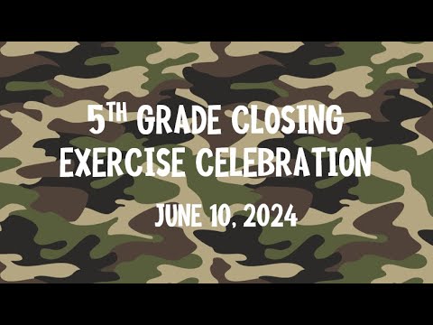 5th Grade Celebration 2024 - YouTube
