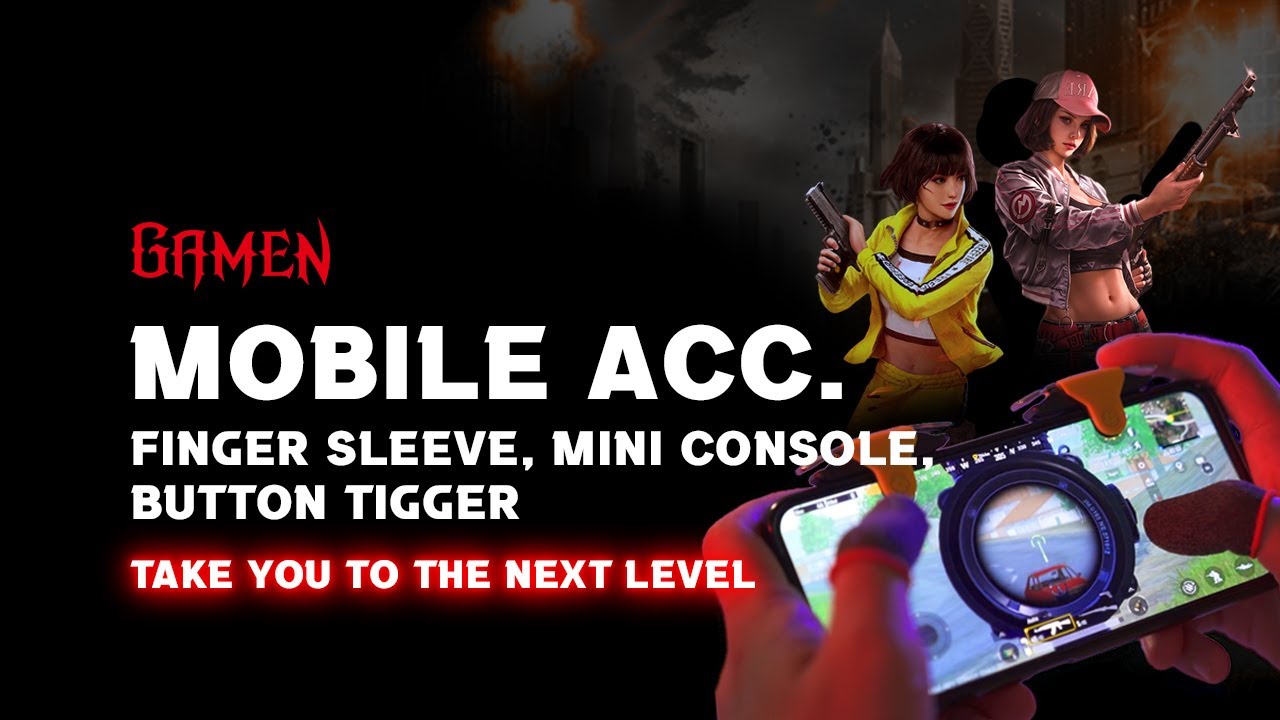 GAMEN Mobile Gaming Acc. - Gaming Finger Sleeve, Button Trigger & Mini ...