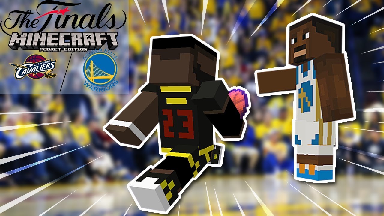 NBA FINALS in Minecraft Pocket Edition! - YouTube