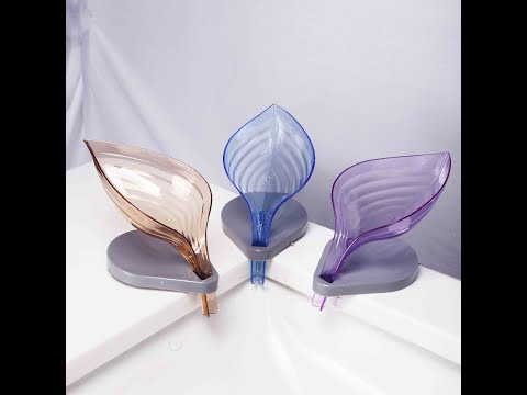 1PC Bathroom Decor Leaf Shape Hollow Soap Drainage Holder [Random color]