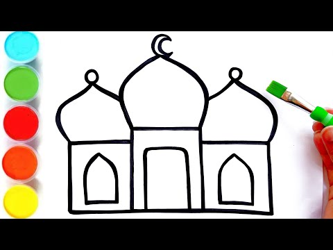 Mosque Drawing for Kids and Beginners! | How to Draw Mosque