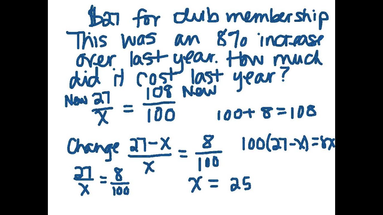 Percent Increase and Decrease Problems - YouTube