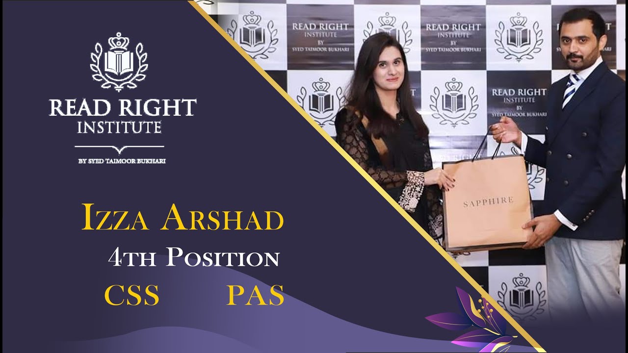 Dr Izza Arshad 4th Position CSS PAS - YouTube