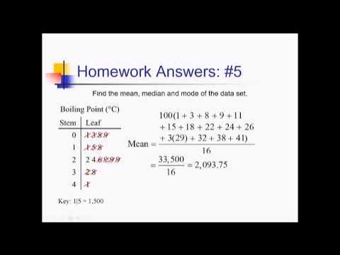 Mean, Median and Mode: Problem Set #1 - YouTube