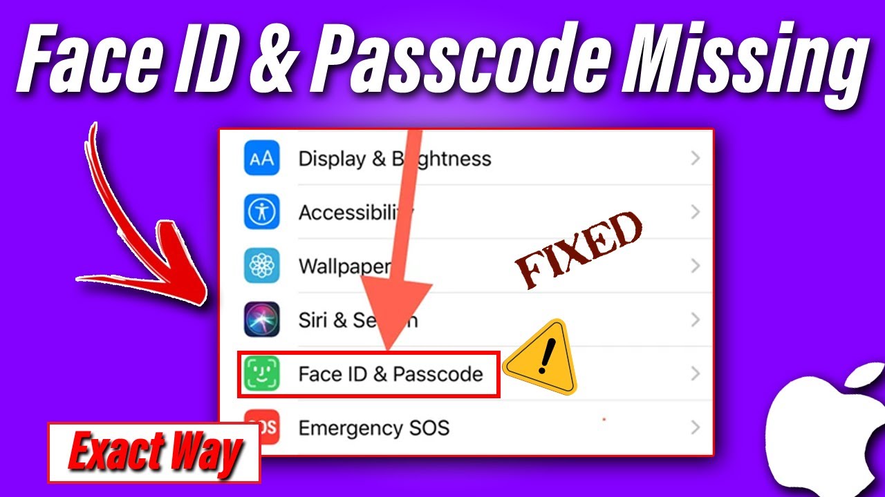 Face ID and Passcode Missing in Settings in iPhone [Fix] - YouTube