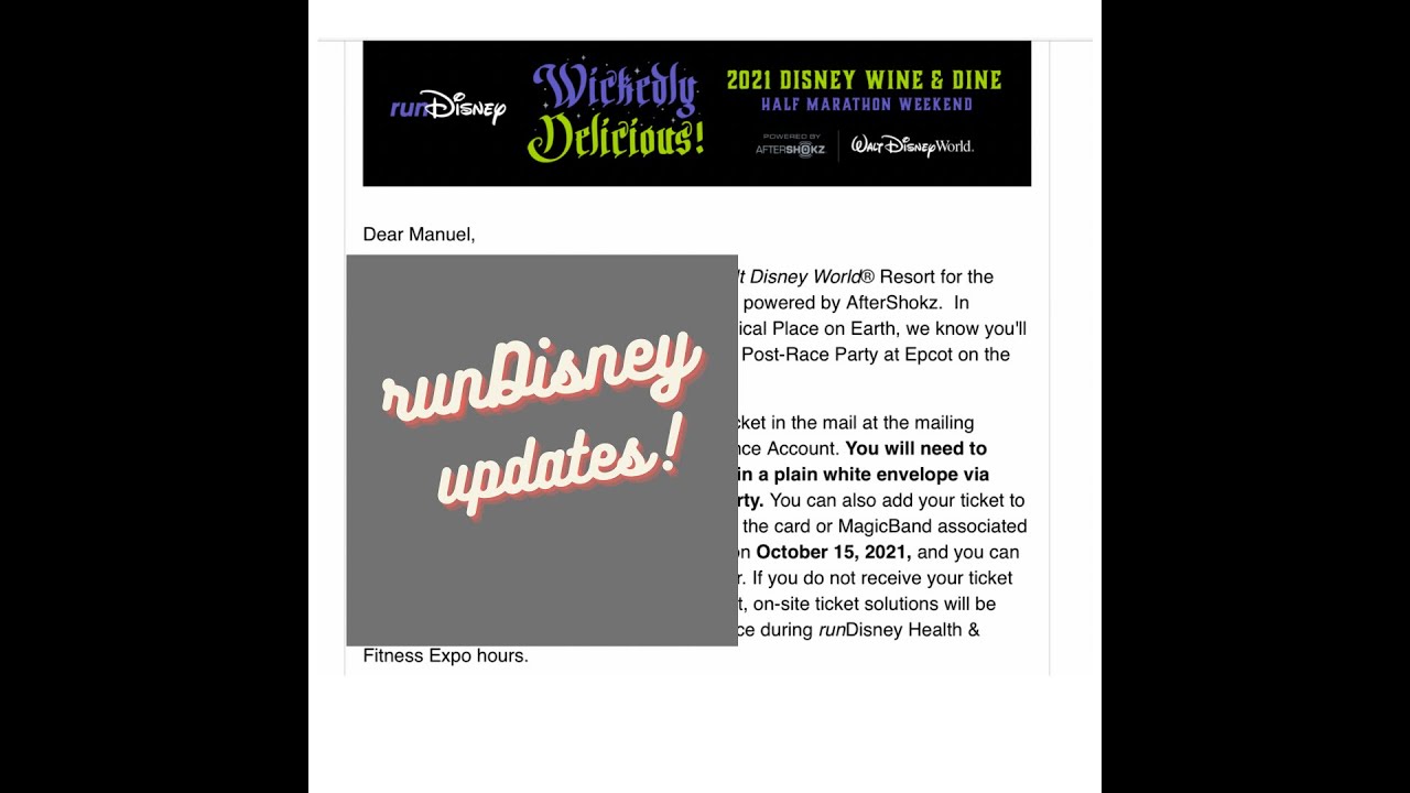 10/19/2021 runDisney update! - YouTube