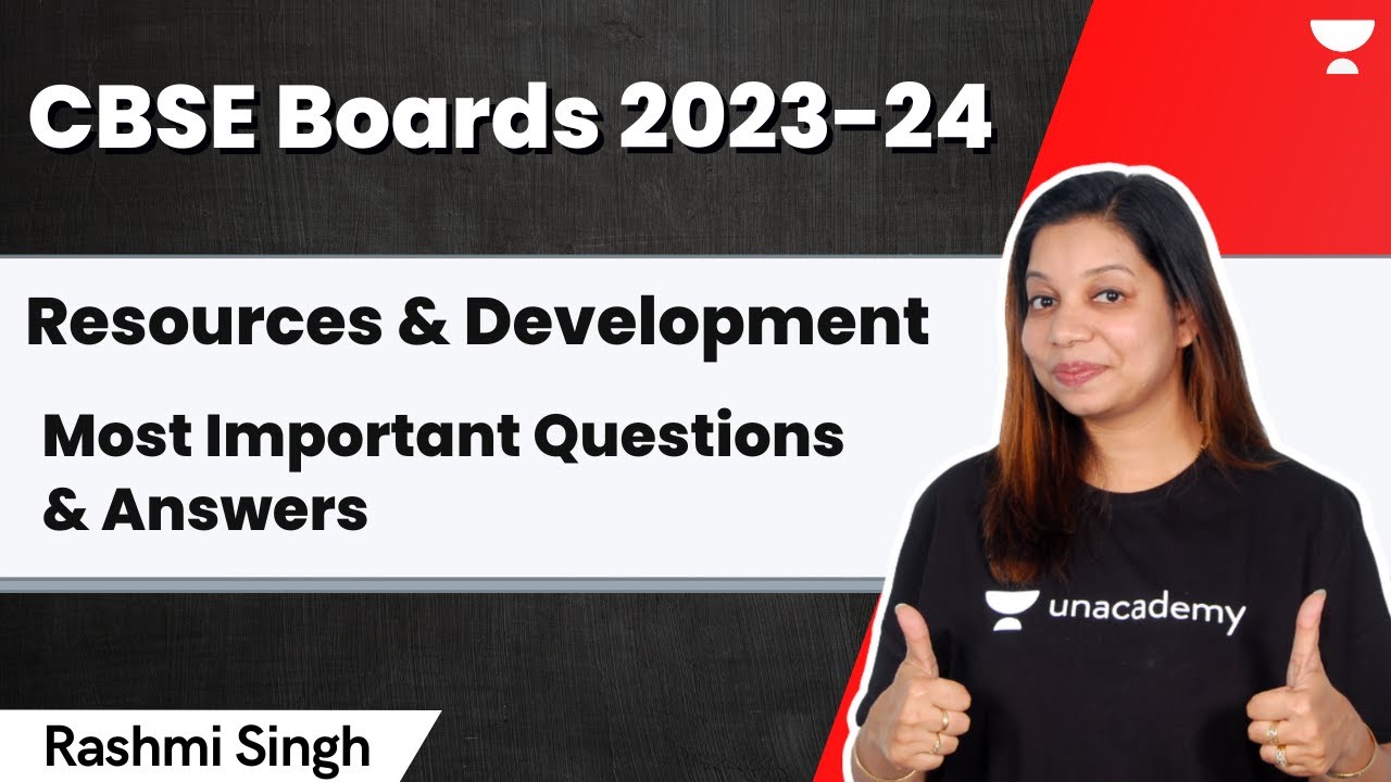 Resources & Development | Most Important Questions & Answers | CBSE ...