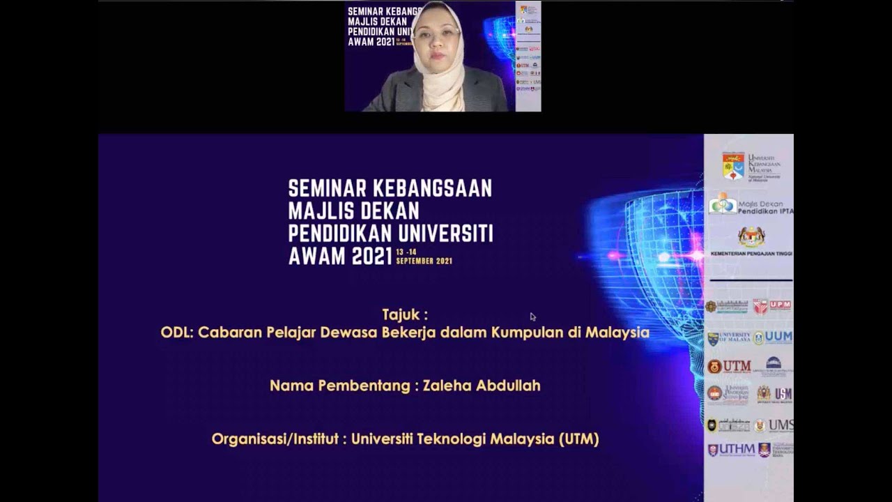 Video Seminar Kebangsaan Majlis Dekan 2021 #ODL - YouTube