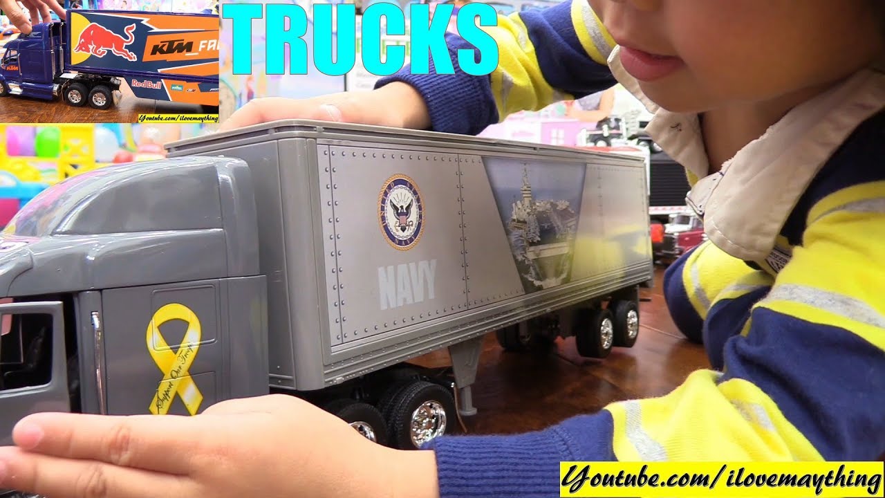 Children's Semi-Hauler Trucks Playtime. Hulyan and Maya's Toy Channel ...
