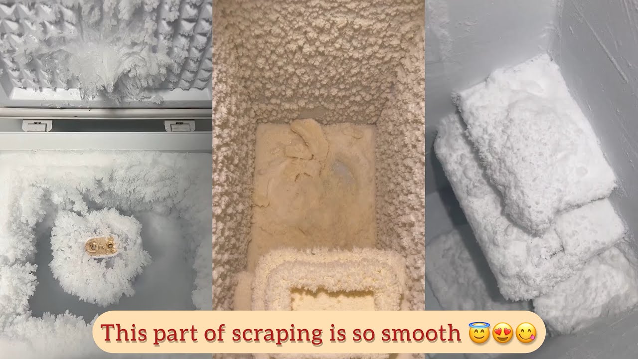 Frozen Freezer 😍 Scraping 😌 Eating 😋 the best ever scraping 😇😊 ASMR ️ ...