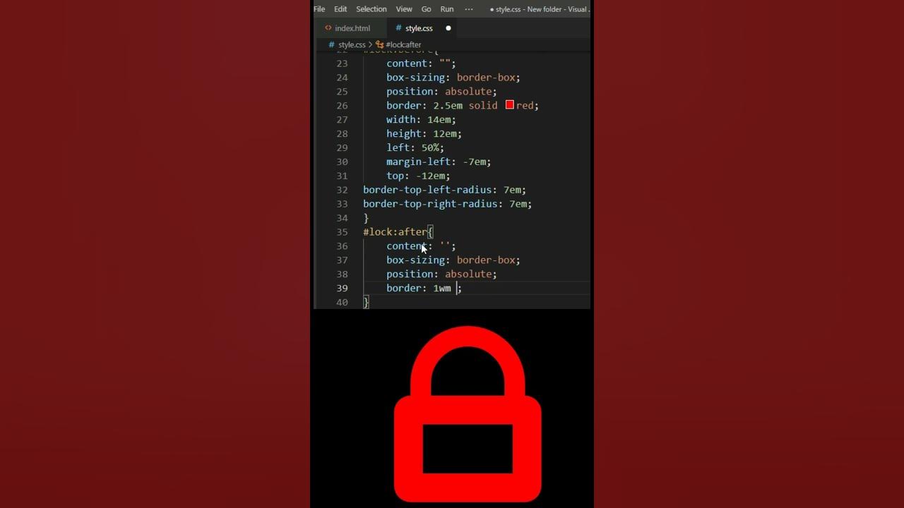 Lock Shape How To Make A Lock Shape In Html And Css Only Short