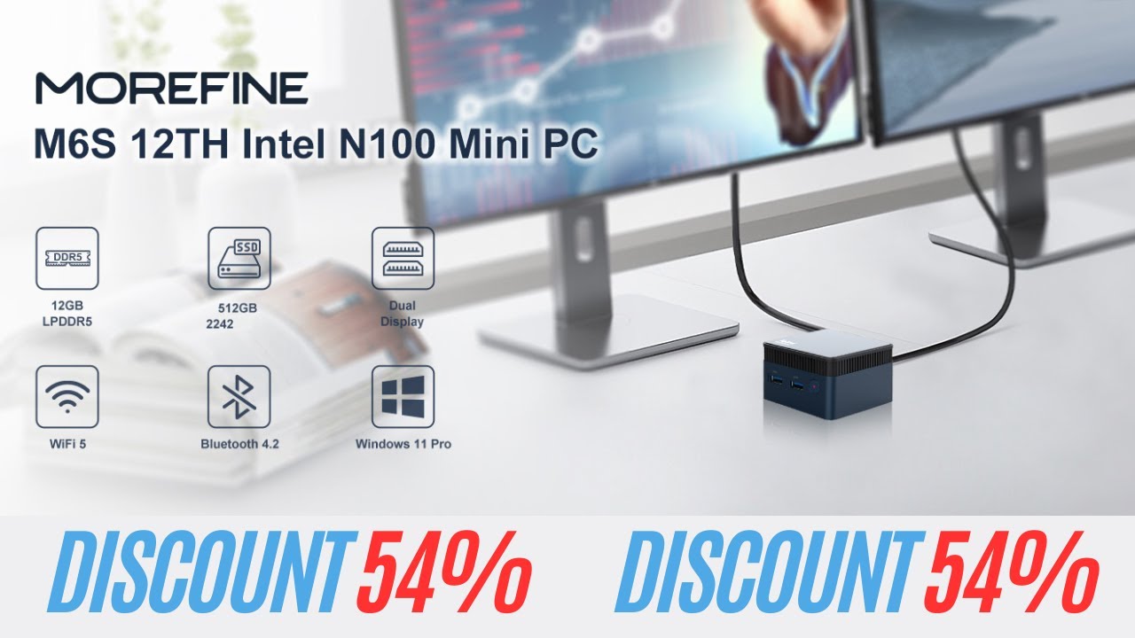 MOREFINE M6S Mini PC Intel 12th Gen N100 12G DDR5 512GB/1TB Window 11 ...