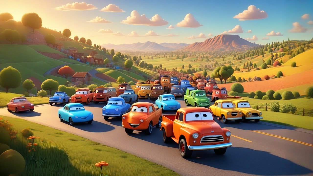 Ten Little Cars Racing Fast | Fun Kids Racing Song | Nursery Rhyme for ...