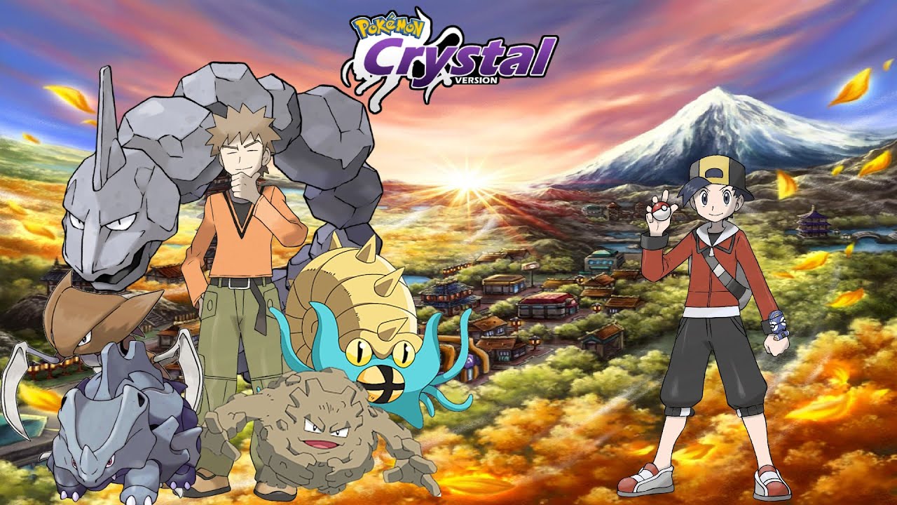 Pokemon Crystal Version - 6th Kanto Gym Battle VS. Gym Leader Brock ...
