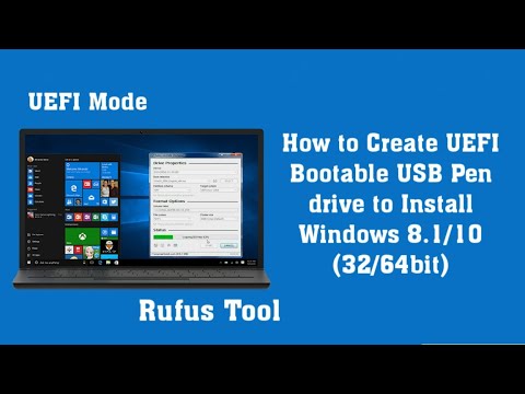 How to Create UEFI Bootable USB Pen drive to Install Windows 8.1/10 (32 ...