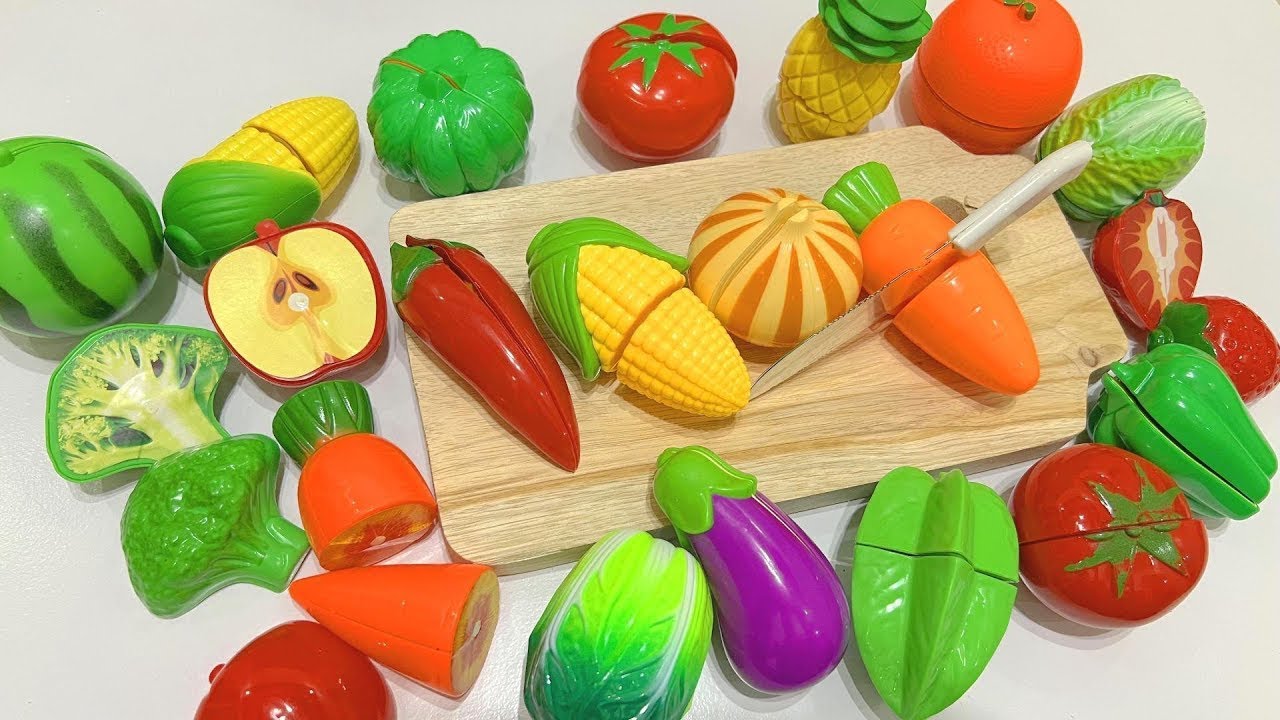 How to Cutting Wooden & Plastic Fruit Vegetables, Mango Kiwi | Satisfying Video Squishy ASMR ...