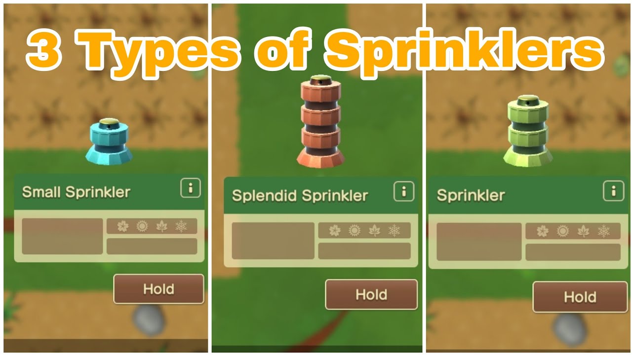 3 Types of Sprinklers(Splendid Sprinkler, Sprinkler, Small Sprinkler ...