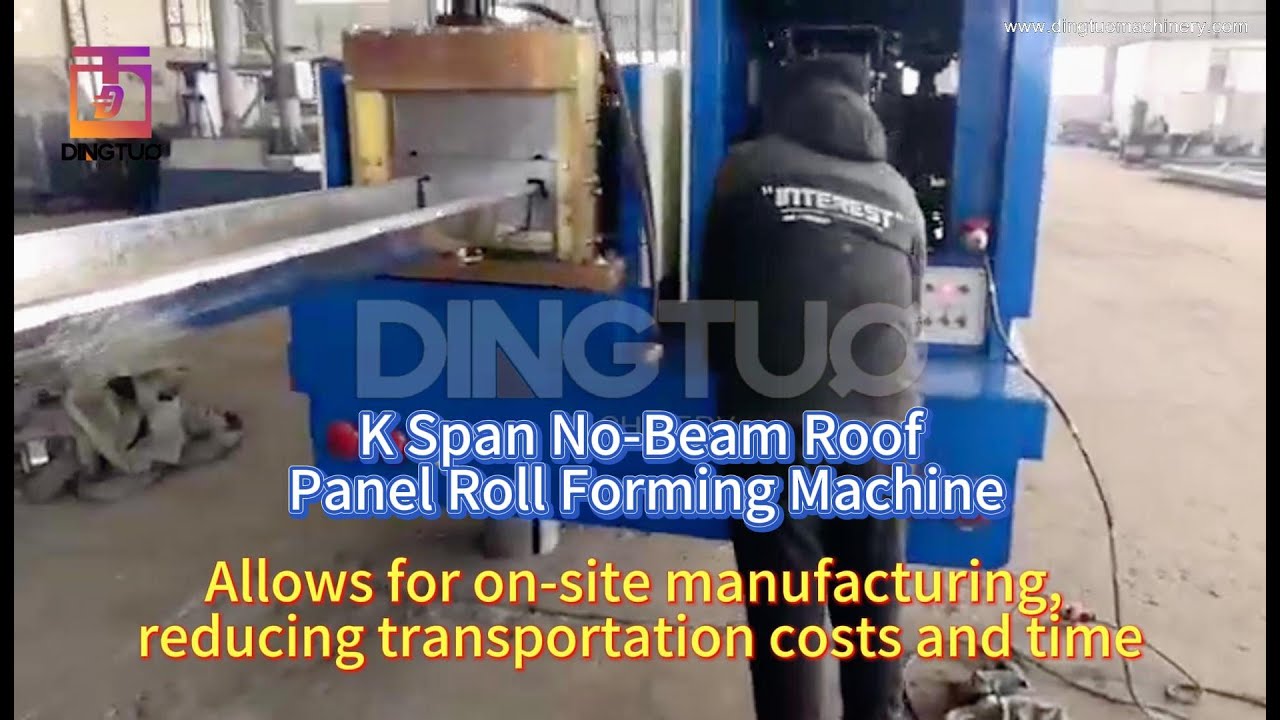 K Span No-Beam Roof Panel Roll Forming Machine - YouTube