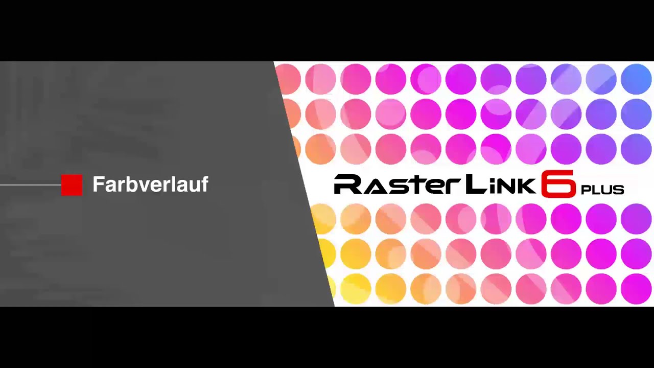 RasterLink6 Tutorial: Farbverlauf - YouTube