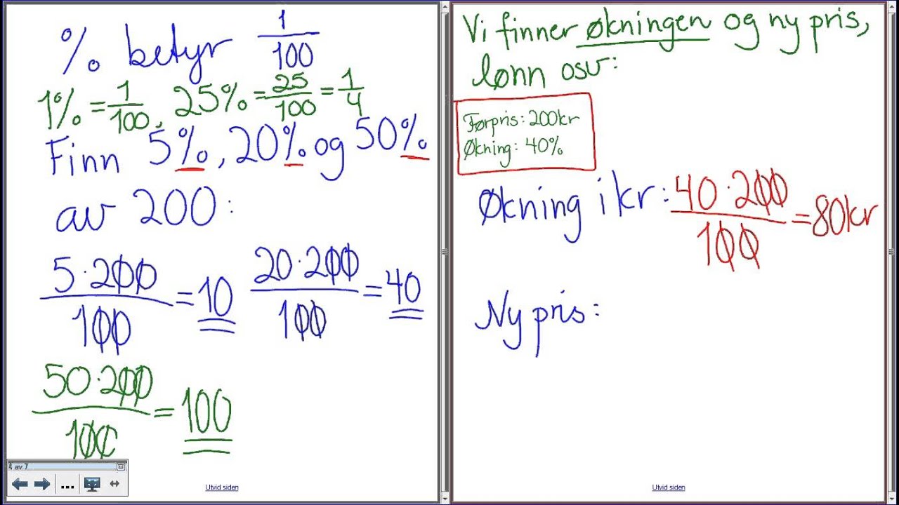 Prosentregning - YouTube