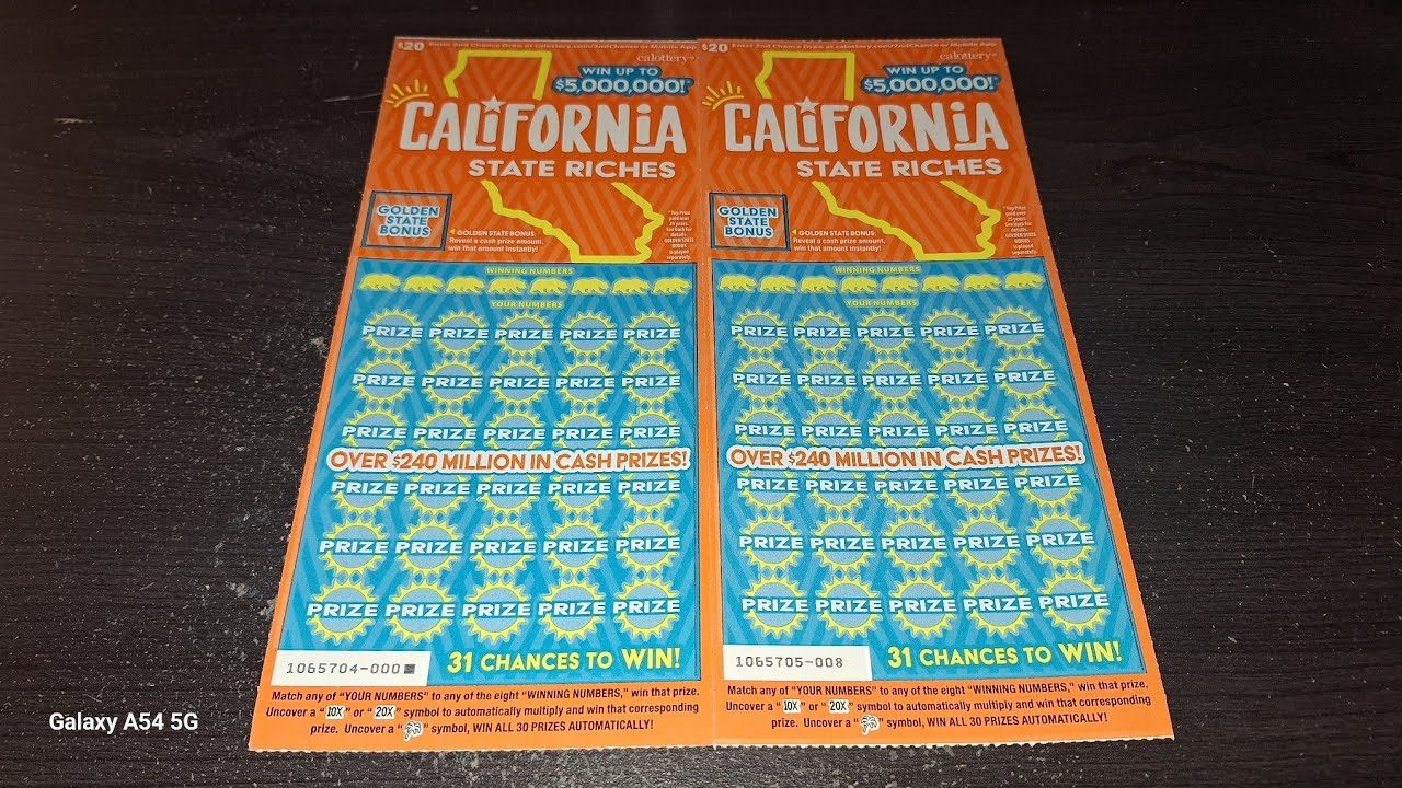CA Lottery: 2 of the $20 California State Riches - YouTube