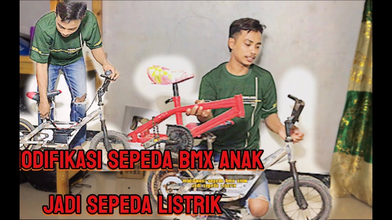 MODIFIKASI SEPEDA MENJADI SEPEDA LISTRIK - YouTube