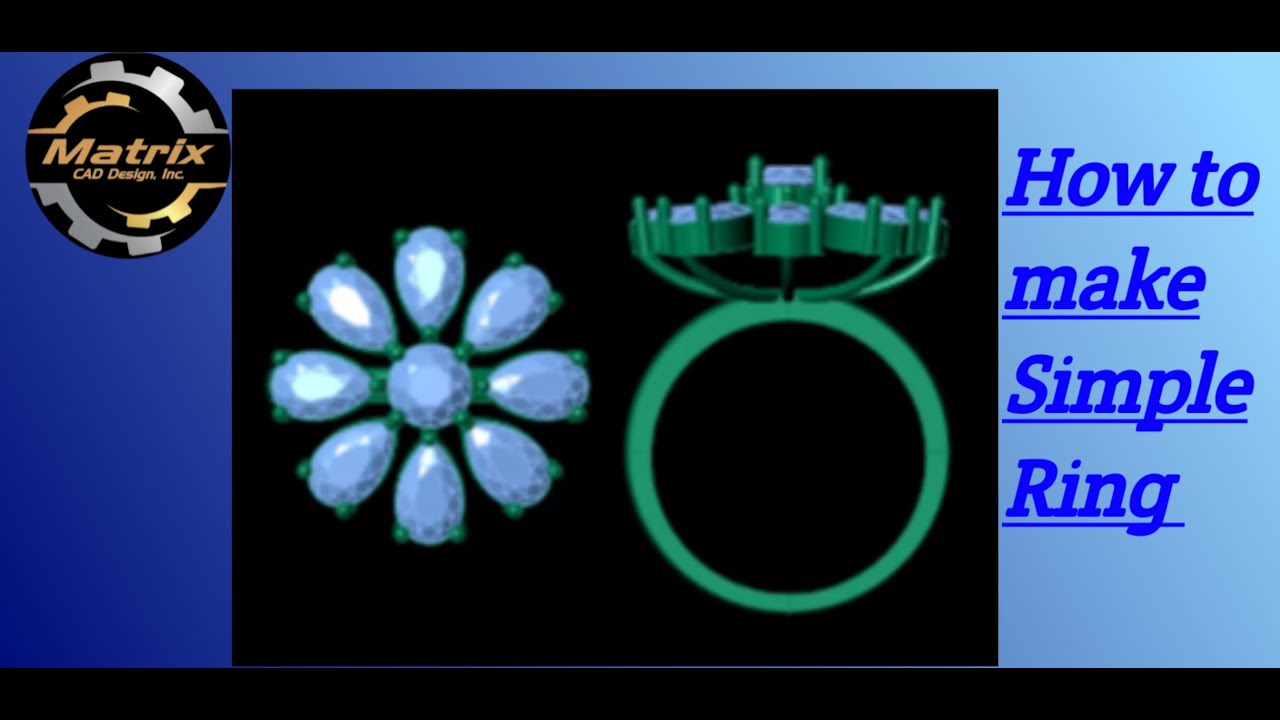 How to make Simple Ring on Matrix design - YouTube