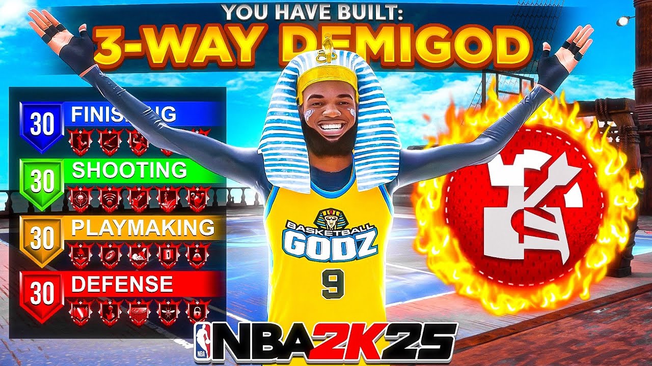 MY 5'9 WAGER BUILD "3-WAY DEMIGOD" BROKE NBA 2K25! END GAME BUILD HAS ...
