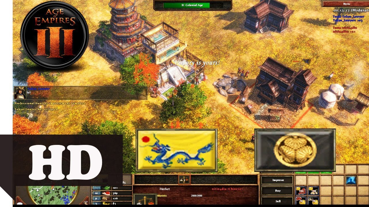 AOE 3 China Vs Japan - YouTube