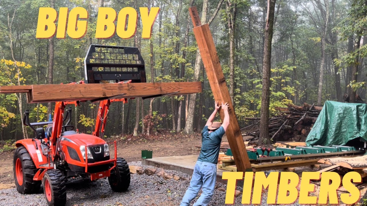 Building a sawmill building part 3: Corner posts and carrying beams ...