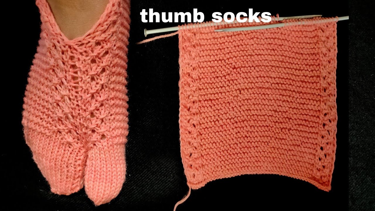 beautiful ladies thumb socks design (6-7) number - YouTube