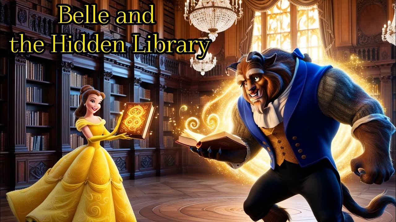 Belle and the Hidden Library story in English|Disney Stories # ...