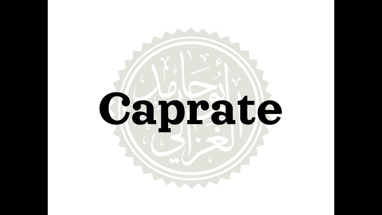 How to pronounce Caprate (CORRECTLY) - YouTube
