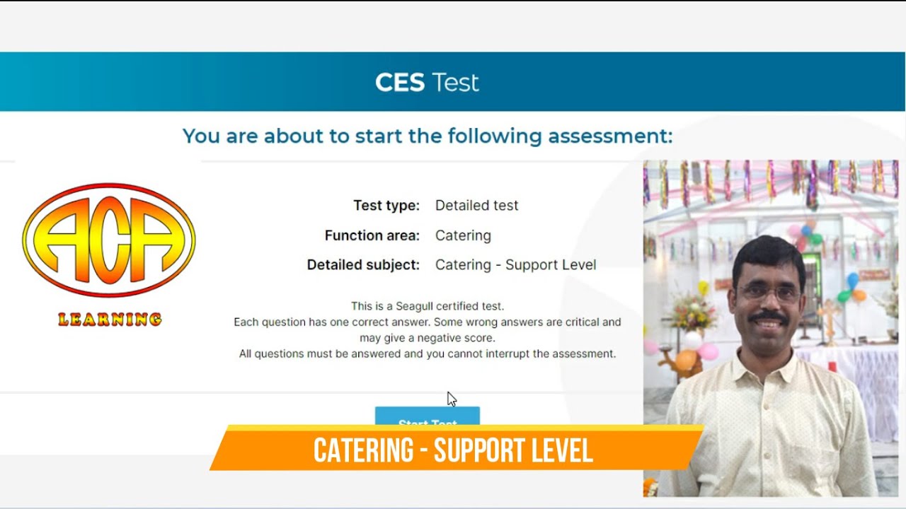 CES Test Catering - Support Level Questions and answer. - YouTube