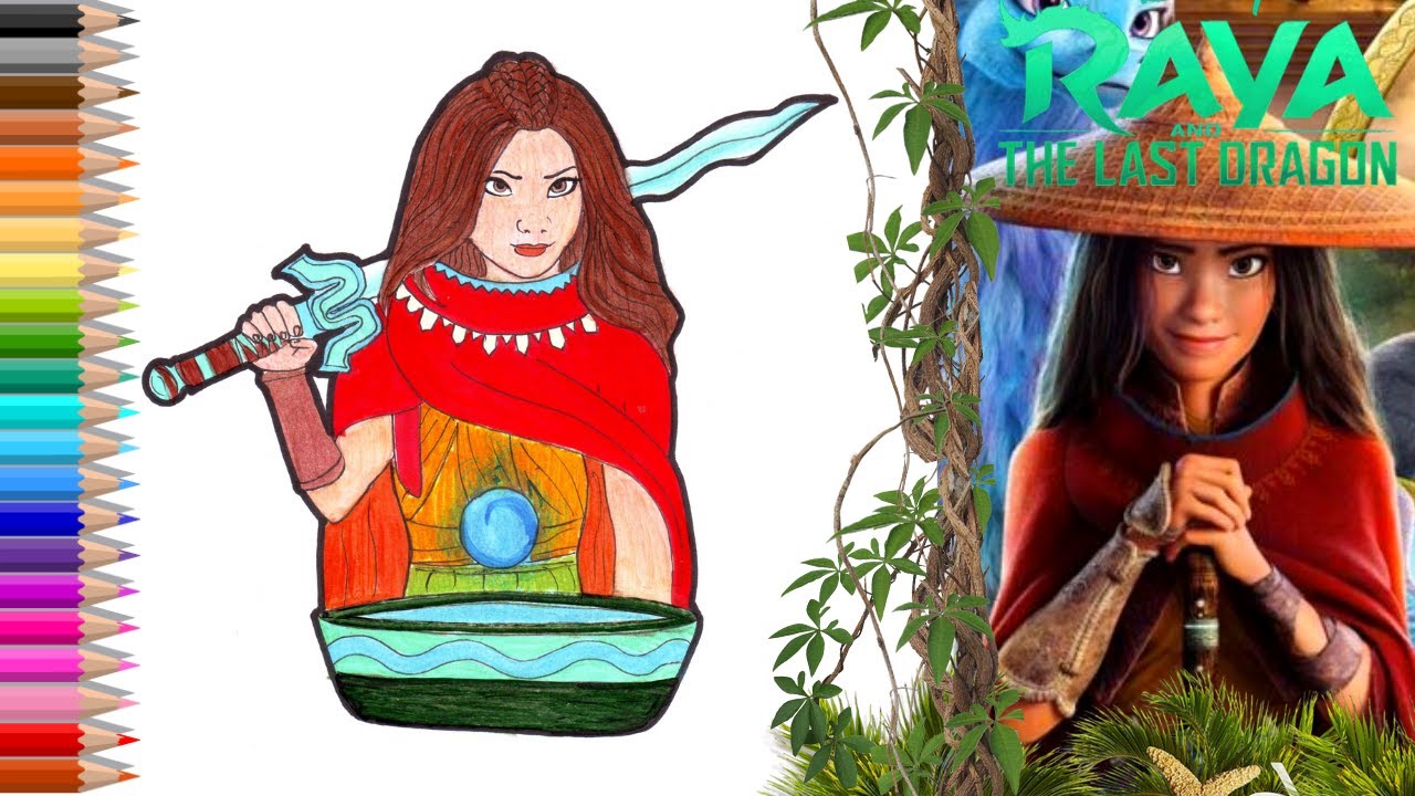 How to draw Raya from Raya and the last Dragon 2021// Как нарисовать ...
