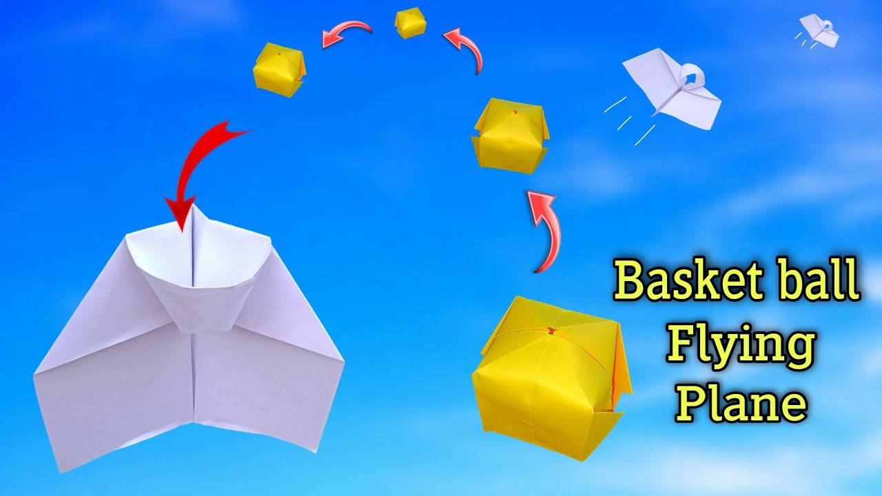 basketball flying plane(new), paper ball plane, flying paper basket ...