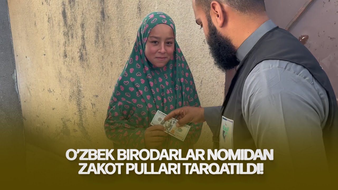 O'zbek birodarlar tomonidan G'azo ahliga zakot pullari tarqatildi ...
