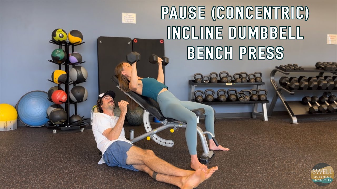 Pause Concentric Incline Dumbbell Bench Press - YouTube