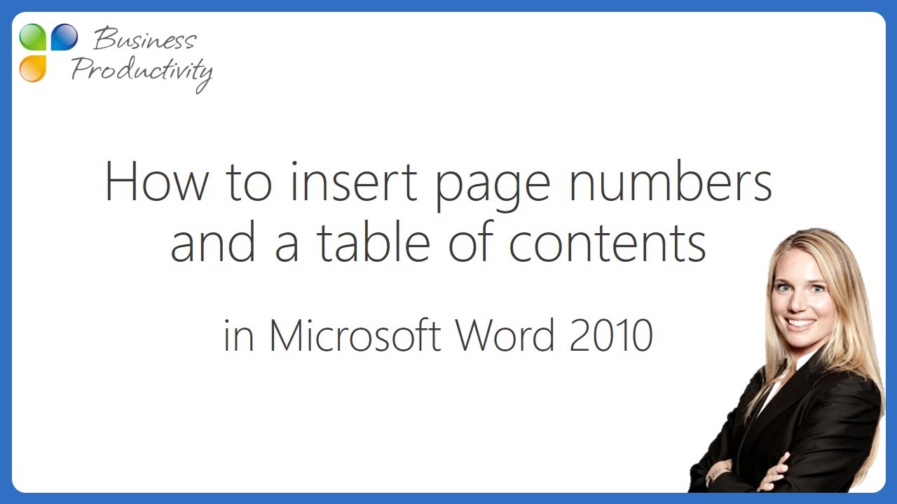 How To Insert Page Numbers And A Table Of Contents In Microsoft Word 2010 YouTube how-to-insert-page-numbers-and-a-table-of-contents-in-microsoft-word-2010-youtube