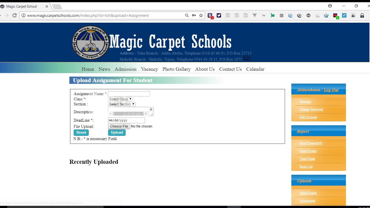 Magic Carpet School System by Ultimo ICT - YouTube